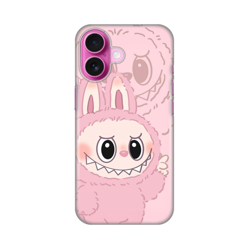 TORBICA SILIKONSKA PRINT ZA IPHONE 16 6.1 LA BUBU PINK