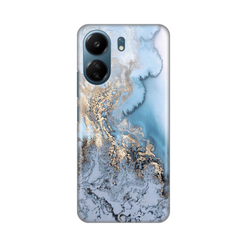 TORBICA SILIKONSKA PRINT ZA XIAOMI REDMI 13C BLUE GOLD MARBLE