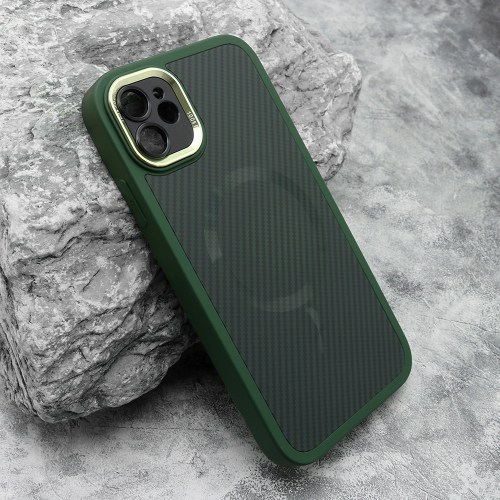 FUTROLA CARBON MAGSAFE ZA IPHONE 11 (6.1) ZELENA (SMALL CAMERA)