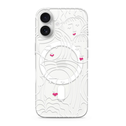 FUTROLA SILIKONSKA PRINT MAGSAFE ZA IPHONE 17 (6.3) FACES
