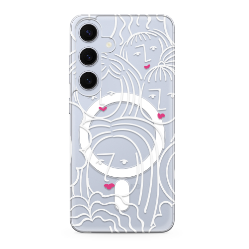 FUTROLA SILIKONSKA PRINT MAGSAFE ZA SAMSUNG S921B GALAXY S24 5G FACES