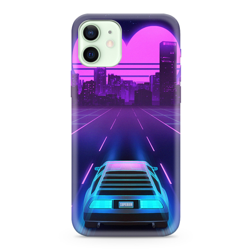 FUTROLA ULTRA TANKI PRINT CLEAR NEON WAVE ZA IPHONE 12/12 PRO (6.1) NW02