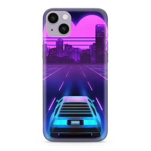 FUTROLA ULTRA TANKI PRINT CLEAR NEON WAVE ZA IPHONE 14 PLUS (6.7) NW02