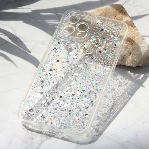 TORBICA GLITTER ZA IPHONE 11 PRO 5.8 SREBRNA