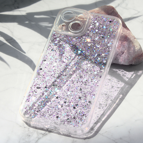 TORBICA GLITTER ZA IPHONE 15 6.1 LJUBICASTA