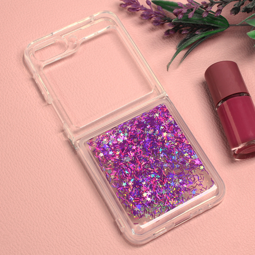 TORBICA GLITTER ZA SAMSUNG F731B GALAXY Z FLIP 5 5G LJUBICASTA