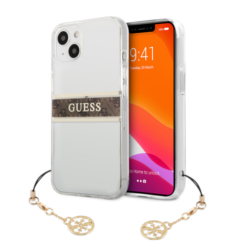 TORBICA GUESS 4G STRIPE CHARM ZA IPHONE 13 6.1 BRAON (GUHCP13MKB4GBR)