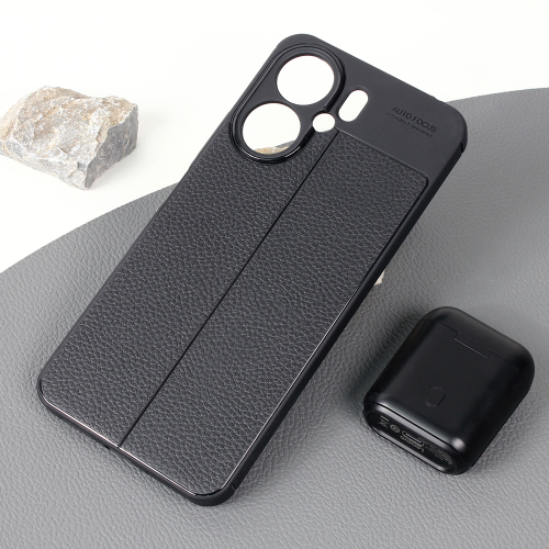 TORBICA LEATHER ZA XIAOMI REDMI 13C CRNA
