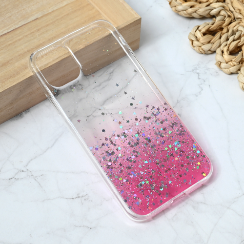 TORBICA SILIKONSKA GLITTER ZA IPHONE 11 6.1 ROZE