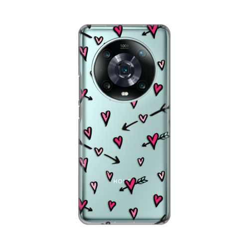 TORBICA SILIKONSKA PRINT SKIN ZA HONOR MAGIC 4 PRO HEART PATTERN