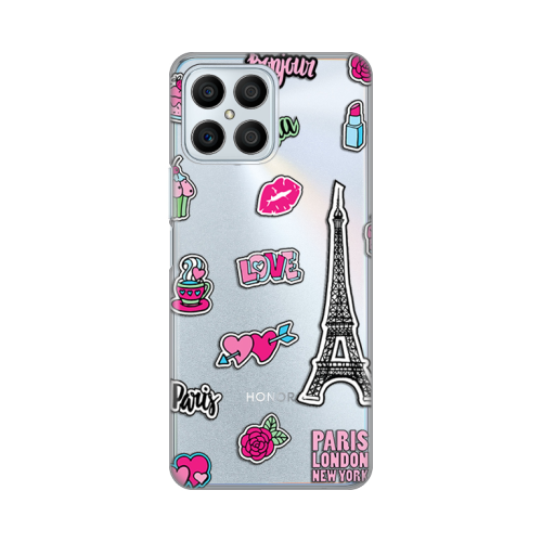 TORBICA SILIKONSKA PRINT SKIN ZA HONOR X8 LOVE PARIS