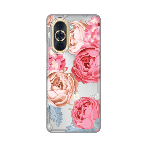 TORBICA SILIKONSKA PRINT SKIN ZA HUAWEI NOVA 10 PINK FLOWERS