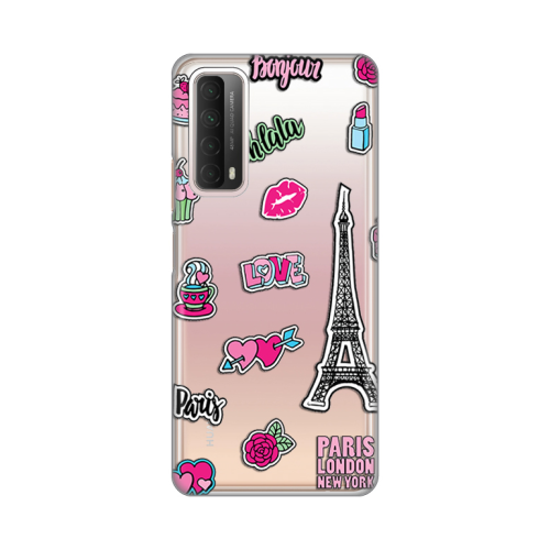 TORBICA SILIKONSKA PRINT SKIN ZA HUAWEI P SMART 2021 LOVE PARIS