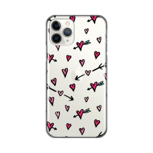 TORBICA SILIKONSKA PRINT SKIN ZA IPHONE 11 6.1 HEARTS PATTERN