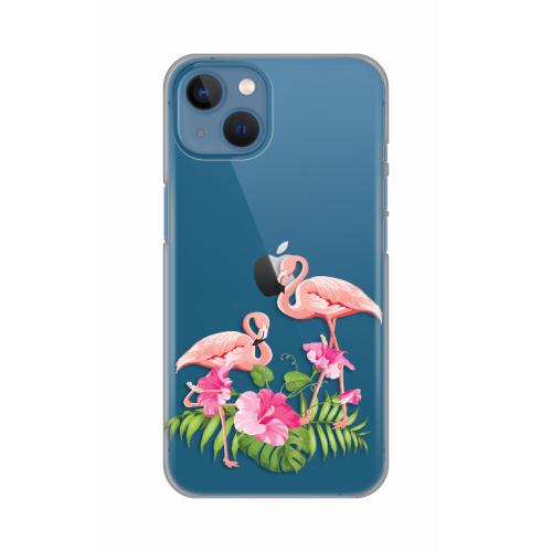 TORBICA SILIKONSKA PRINT SKIN ZA IPHONE 13 6.1 FLAMINGO