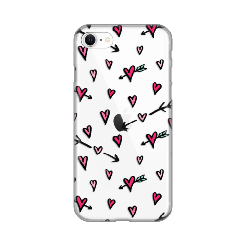 TORBICA SILIKONSKA PRINT SKIN ZA IPHONE 7/8/SE 2020/2022 HEART PATTERN