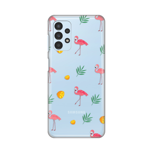 TORBICA SILIKONSKA PRINT SKIN ZA SAMSUNG A135F GALAXY A13 4G FLAMINGOS