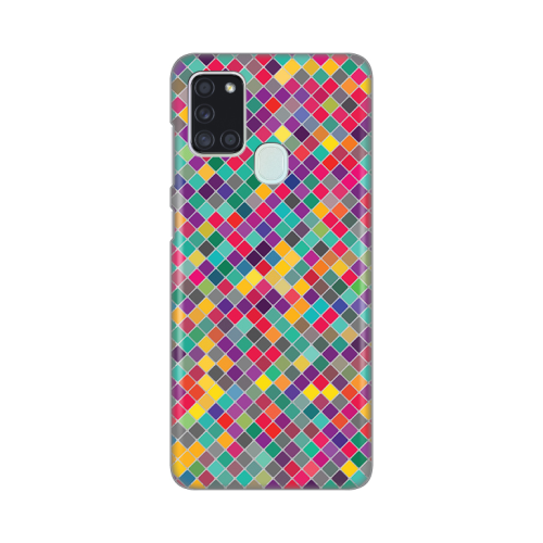 TORBICA SILIKONSKA PRINT SKIN ZA SAMSUNG A217F GALAXY A21S COLORFUL CUBES