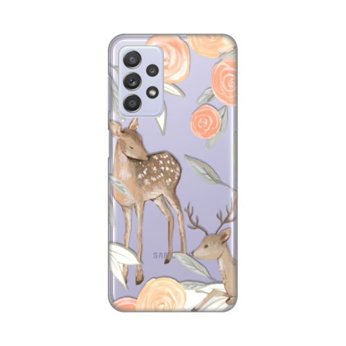 TORBICA SILIKONSKA PRINT SKIN ZA SAMSUNG A336B GALAXY A33 5G FLOWER DEER