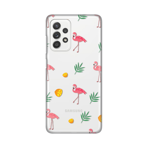TORBICA SILIKONSKA PRINT SKIN ZA SAMSUNG A525F/A526B/A528B GALAXY A52 4G/A52 5G/A52S 5G FLAMINGOS