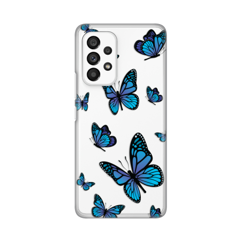 TORBICA SILIKONSKA PRINT SKIN ZA SAMSUNG A536B GALAXY A53 5G BLUE BUTTERFLY