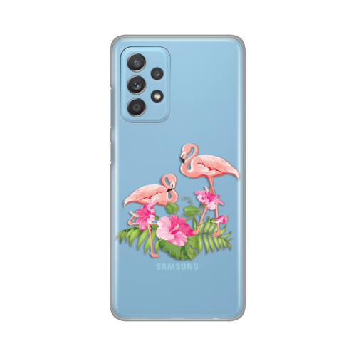 TORBICA SILIKONSKA PRINT SKIN ZA SAMSUNG A536B GALAXY A53 5G FLAMINGO