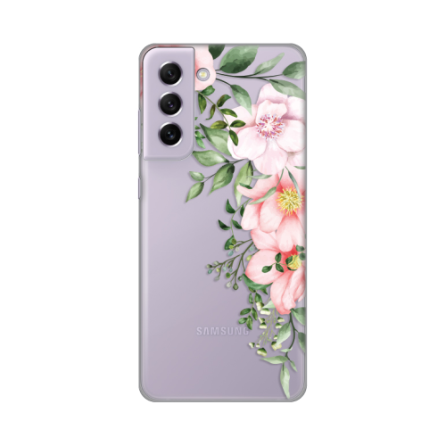 TORBICA SILIKONSKA PRINT SKIN ZA SAMSUNG G990 GALAXY S21 FE GENTLE ROSE PATTERN
