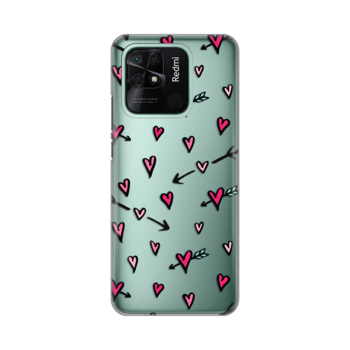 TORBICA SILIKONSKA PRINT SKIN ZA XIAOMI REDMI 10C HEART PATTERN