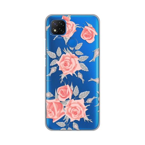 TORBICA SILIKONSKA PRINT SKIN ZA XIAOMI REDMI 9C/10A ELEGANT ROSES