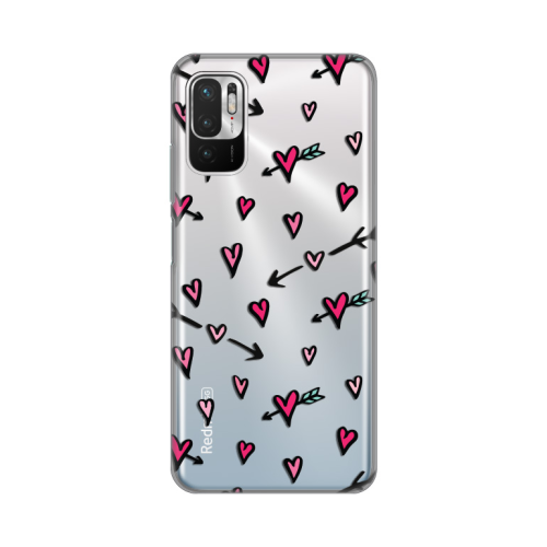 TORBICA SILIKONSKA PRINT SKIN ZA XIAOMI REDMI NOTE 10 5G HEART PATTERN
