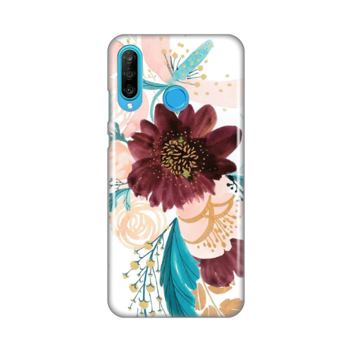 TORBICA SILIKONSKA PRINT ZA HUAWEI P30 LITE PURPLE FLOWER