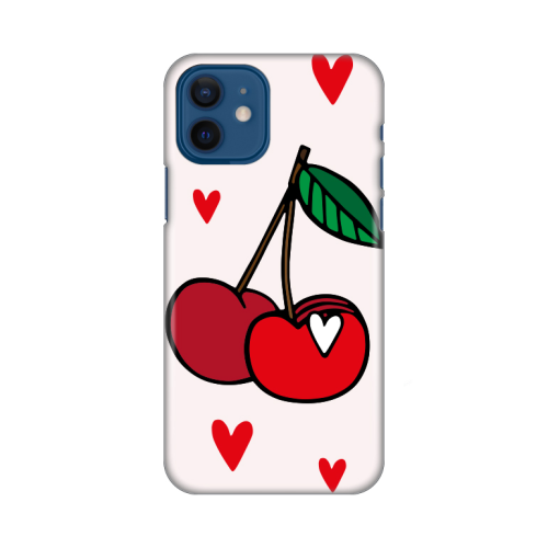 TORBICA SILIKONSKA PRINT ZA IPHONE 12 6.1 CHERRY
