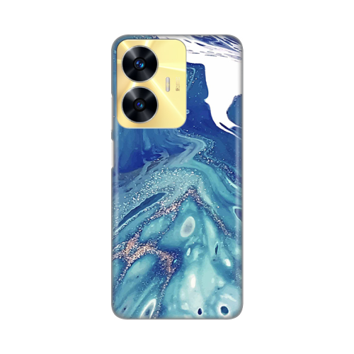TORBICA SILIKONSKA PRINT ZA REALME C55 BLUE MARBLE
