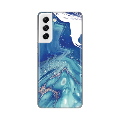 TORBICA SILIKONSKA PRINT ZA SAMSUNG G990 GALAXY S21 FE BLUE MARBLE