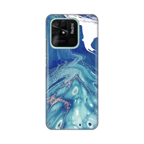 TORBICA SILIKONSKA PRINT ZA XIAOMI REDMI 10C BLUE MARBLE
