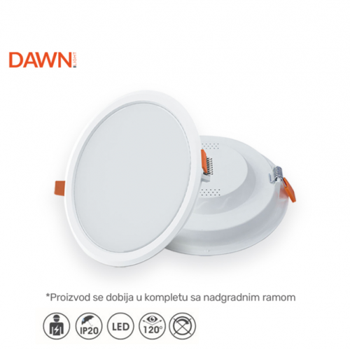 DAWN LED PANEL KNC1-12W 6500K 960LM 120° IP20 / RAM