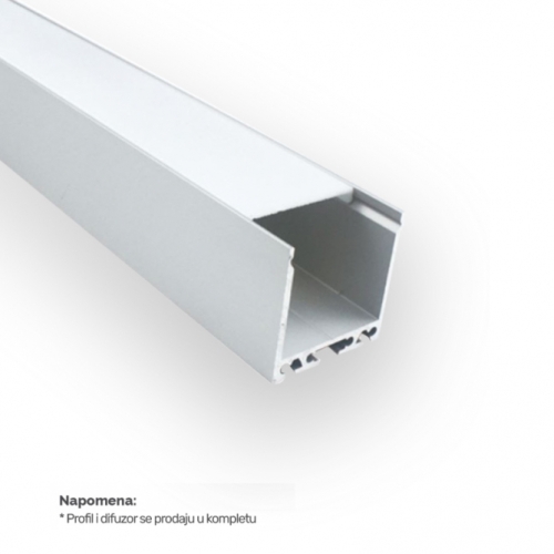 LED PROFIL LL-ALP018-R KOMPLET SIVI