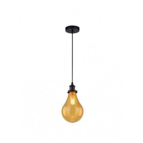 RUSTIK 118 VISILICA 1*E27 BLACK/YELLOW GLASS