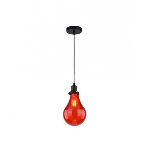 VESTA 266 VISILICA CHIC-PRETO/VM 1*E27 RED GLASS