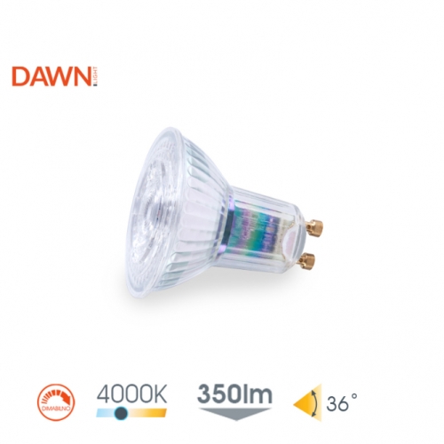 DAWN LED SIJALICA GU10 DIM. 5.5W 4000K PAR16 50 350LM 36° IP20