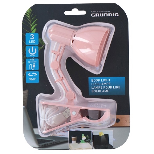 GRUNDIG LAMPA ZA KNJIGU 3LED PINK