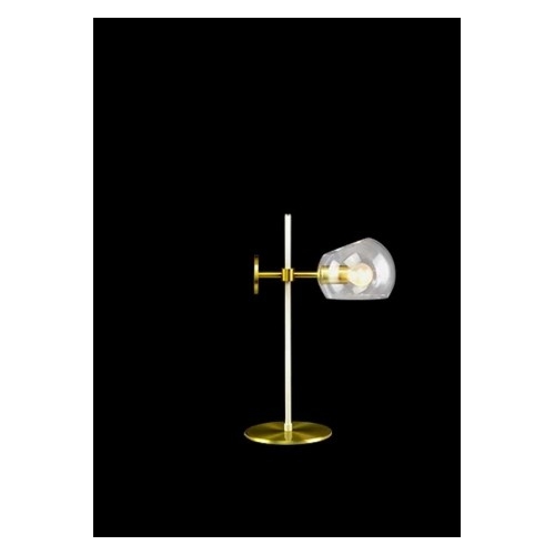 LUNA 90 STONA LAMPA 1*E14 GOLD/WHITE/CLEAR GLASS