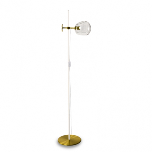 LUNA 91 PODNA LAMPA 1*E14 GOLD/WHITE/CLEAR GLASS