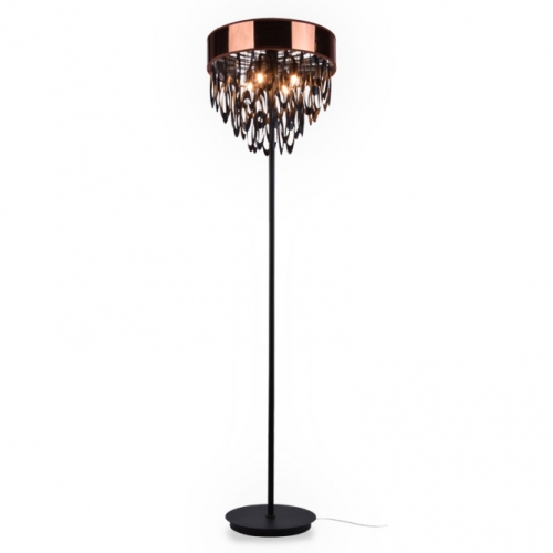 VESTA 252 PODNA LAMPA DE PE PAINT-PRETO/COBRE 4*G9 COOPER/BLACK