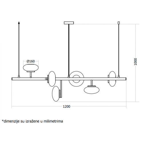 VESTA 447 LUSTER 6*G9 MESING