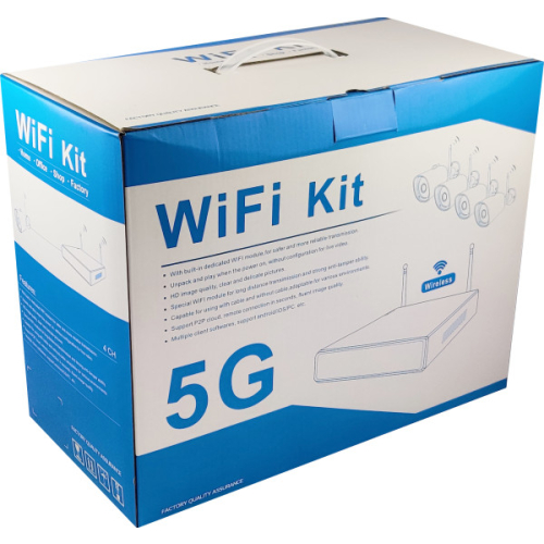 CAM-IP3MP-WIFIKITXM4 GMB KAMERA 3 MPIX SET WIFI 4 KAMERE FULL COLOR APP XMEYE SA MIKROFONOM