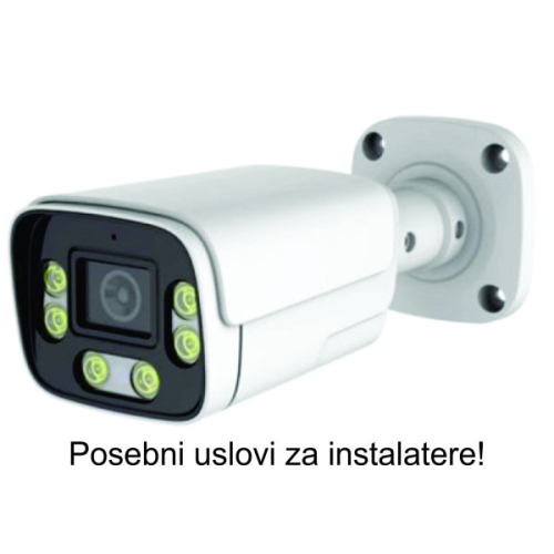 CAM-IP4MP-HAQ60D GMB KAMERA 4MP APP P6SLITE 3.6MM-F1.4 POE, IP66 DUAL LED 6XIR+6XFULL COLOR, MIC,25M