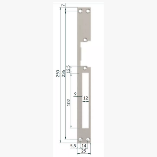 PROFIL BRAVE ELEKTRICNI PRIHVATNIK L05Z DUGA SIVA