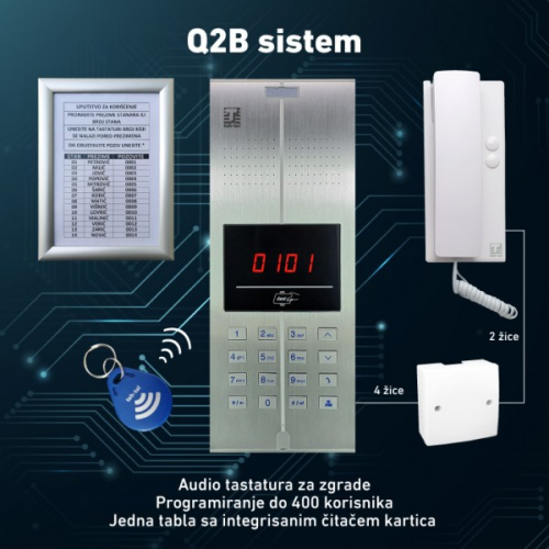 TEH-TEL SPOLJNA JEDINICA Q2B AUDIO INTERFONA 880