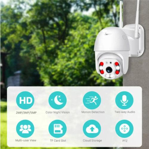 CAM-IP4MP-EP9 GMB KAMERA 4 MPIX MICROSD ICSEE XMEYE PRO APP TWO-WAY VOICE PTZ IP66